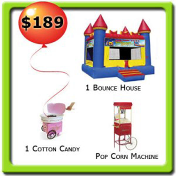 1 Combo Bounce House – 2 Food Machines – Party Rentals Miami